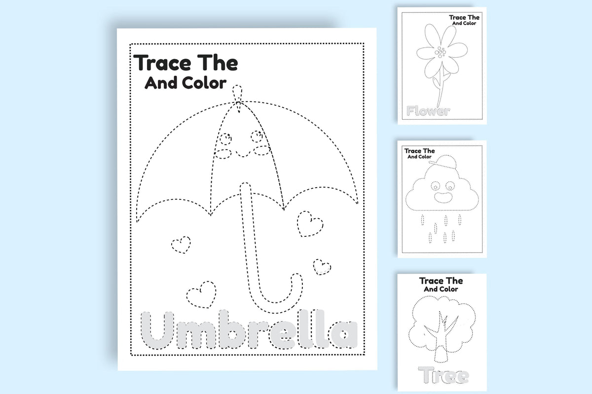 Kids Printable Tracing & Coloring Pages Activity Pack – The Dryden